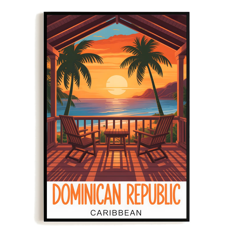 Dominican Republic Caribbean Vintage Travel Poster Wall Decor Wall Art ...