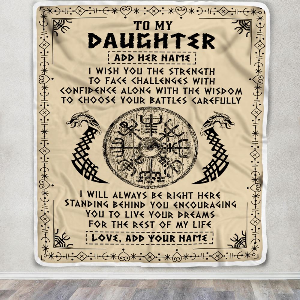 Personalized To My Daughter Viking Blanket From Mom Dad I Wish You The ...