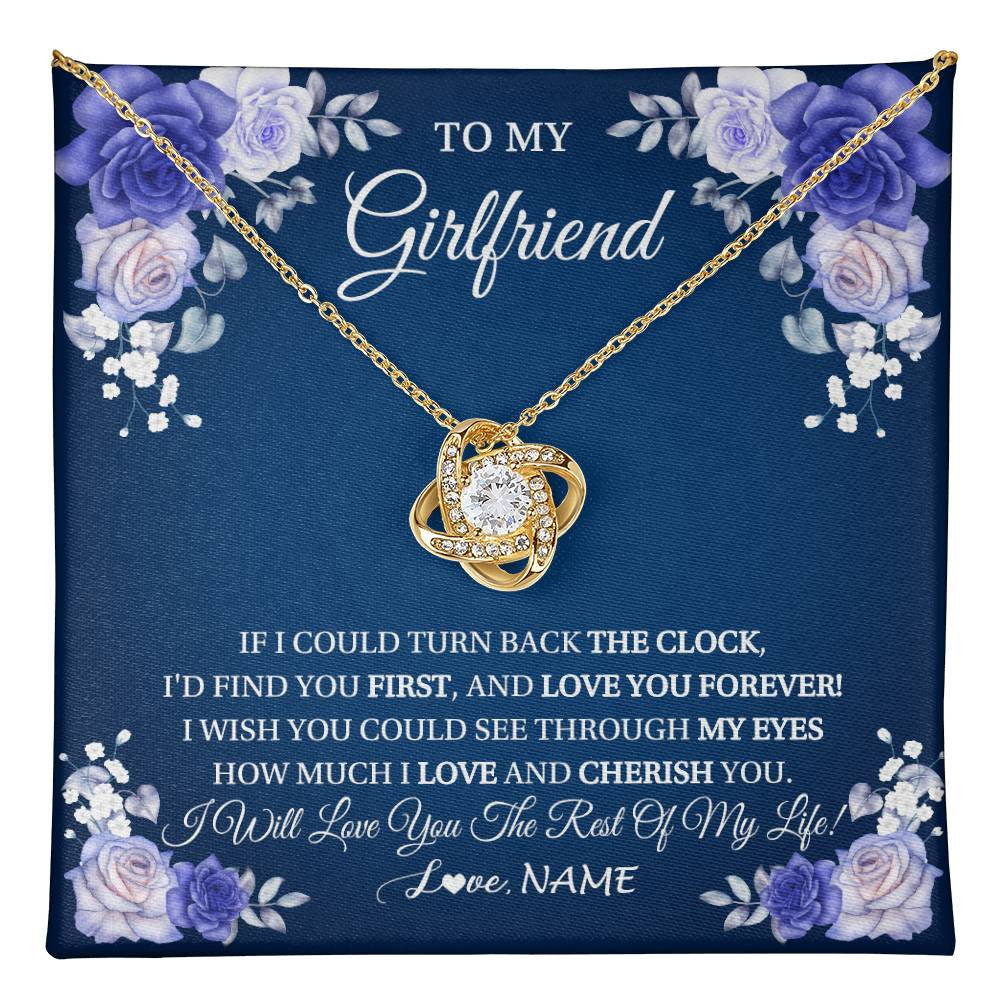 Personalized To My Girlfriend Necklace Love You Forever Girlfriend Birthday Anniversary Valentines Day Christmas Jewelry Customized Gift Box Message Card Teecentury