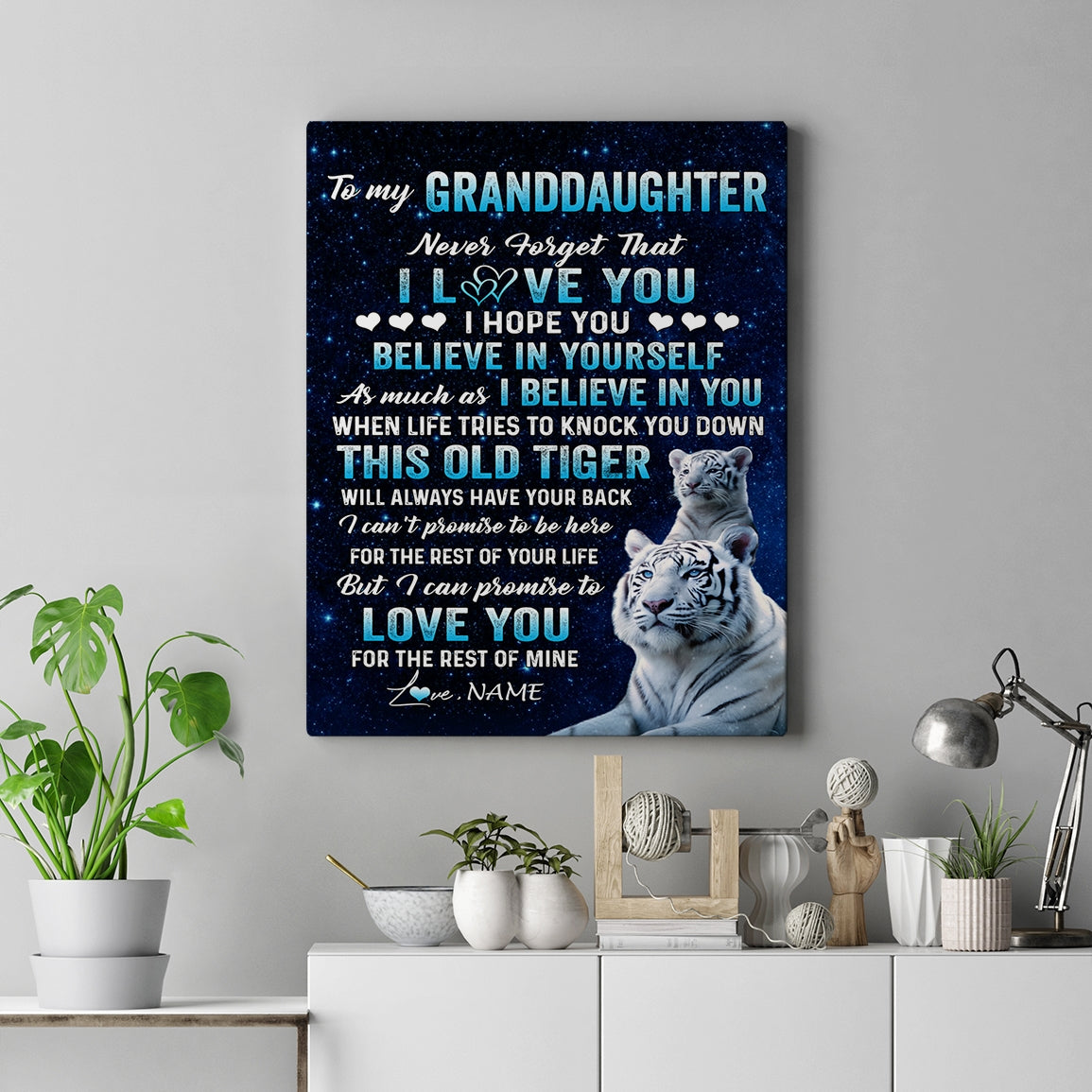 Personalized To My Granddaughter Canvas Gift From Grandma Papa This Old ...