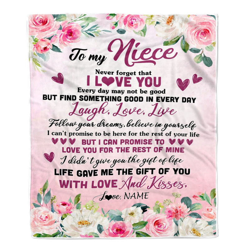Personalized To My Niece Blanket From Aunt Uncle Titi Never Forget I L ...