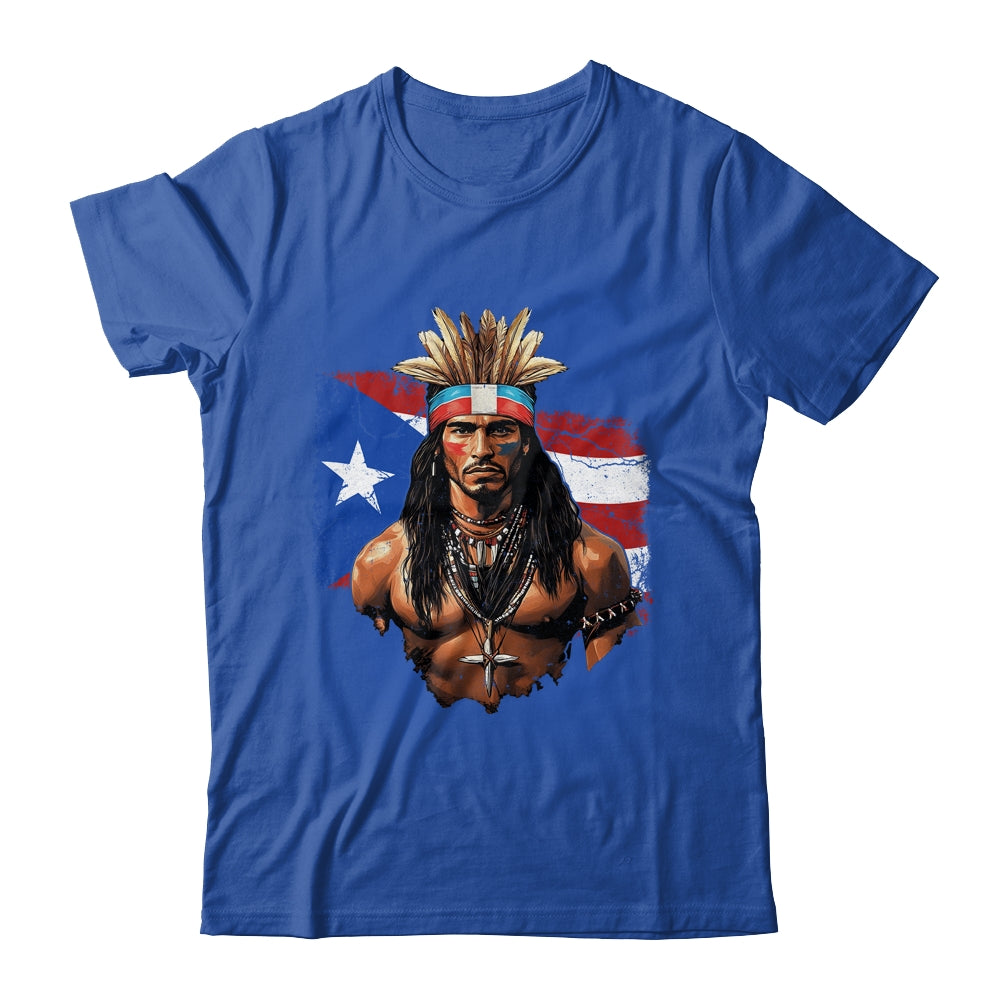 Taino Man Puerto Rican Flag Indigenous People Caribbean Men Shirt ...
