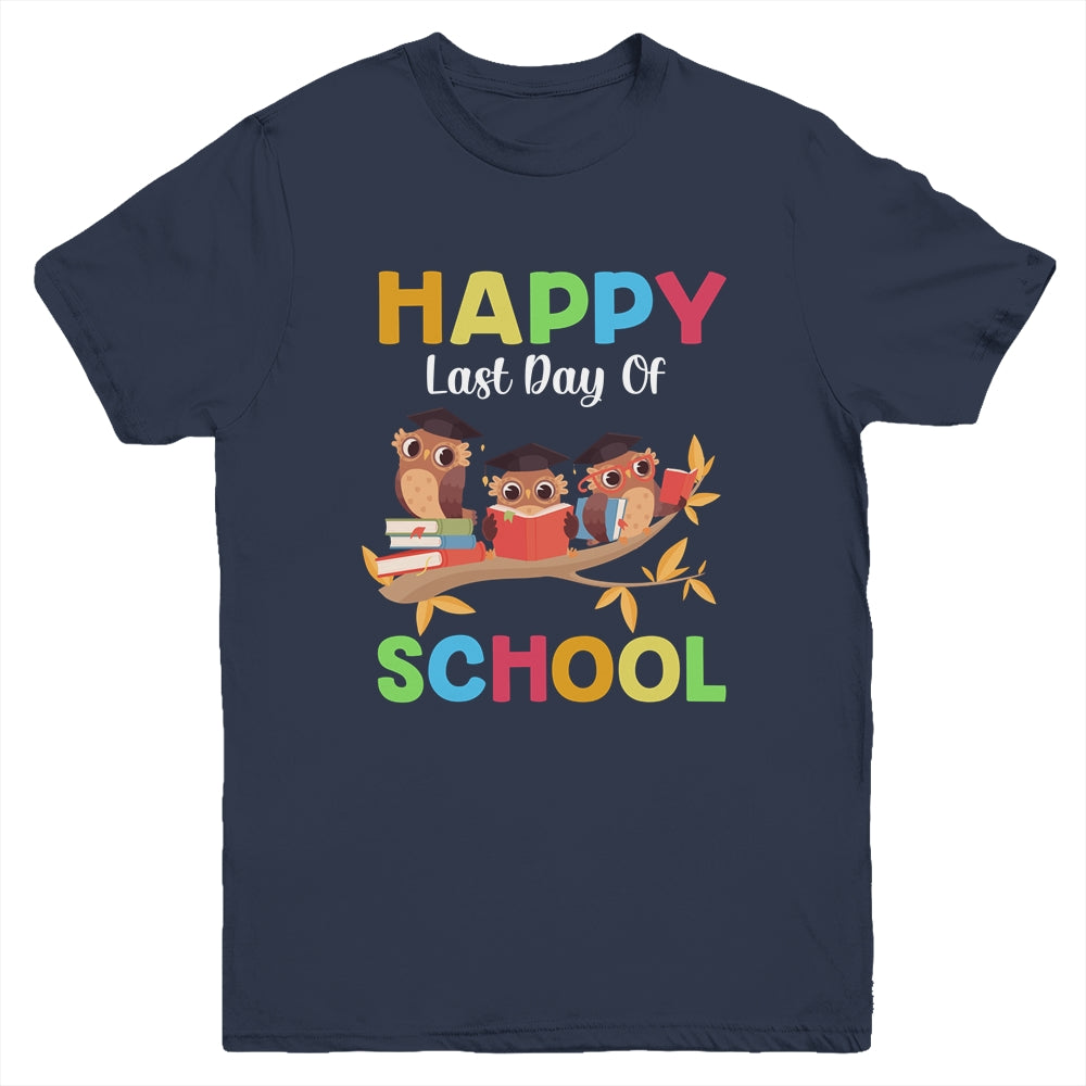 Cute Owls Happy Last Day Of School Youth Shirt - Teecentury.com