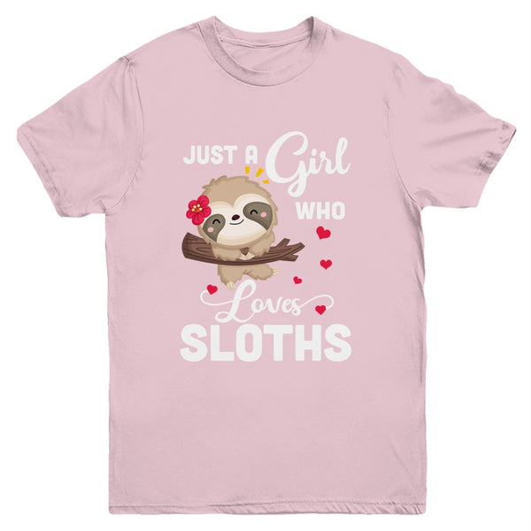 Just A Girl Who Loves Sloths Youth Shirt - Teecentury.com