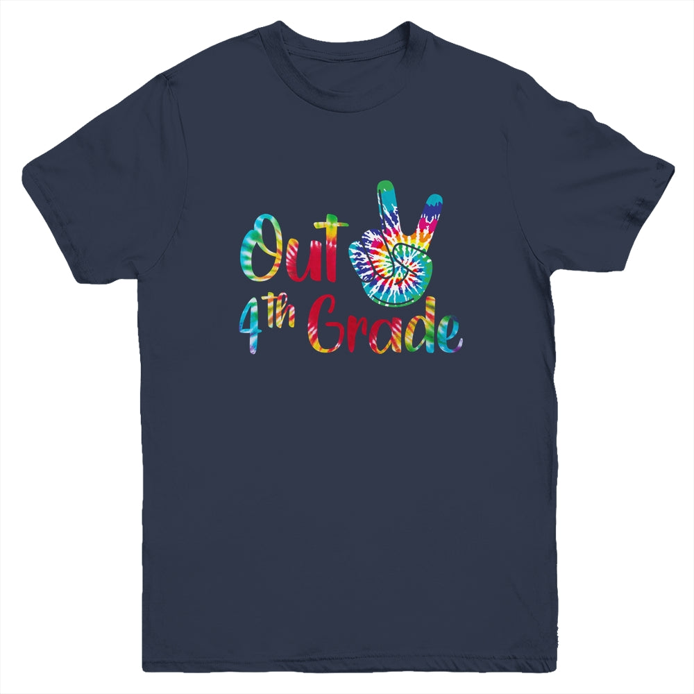 Peace Out 4th Grade Tie Dye Graduation Class Of 2026 Youth Shirt ...