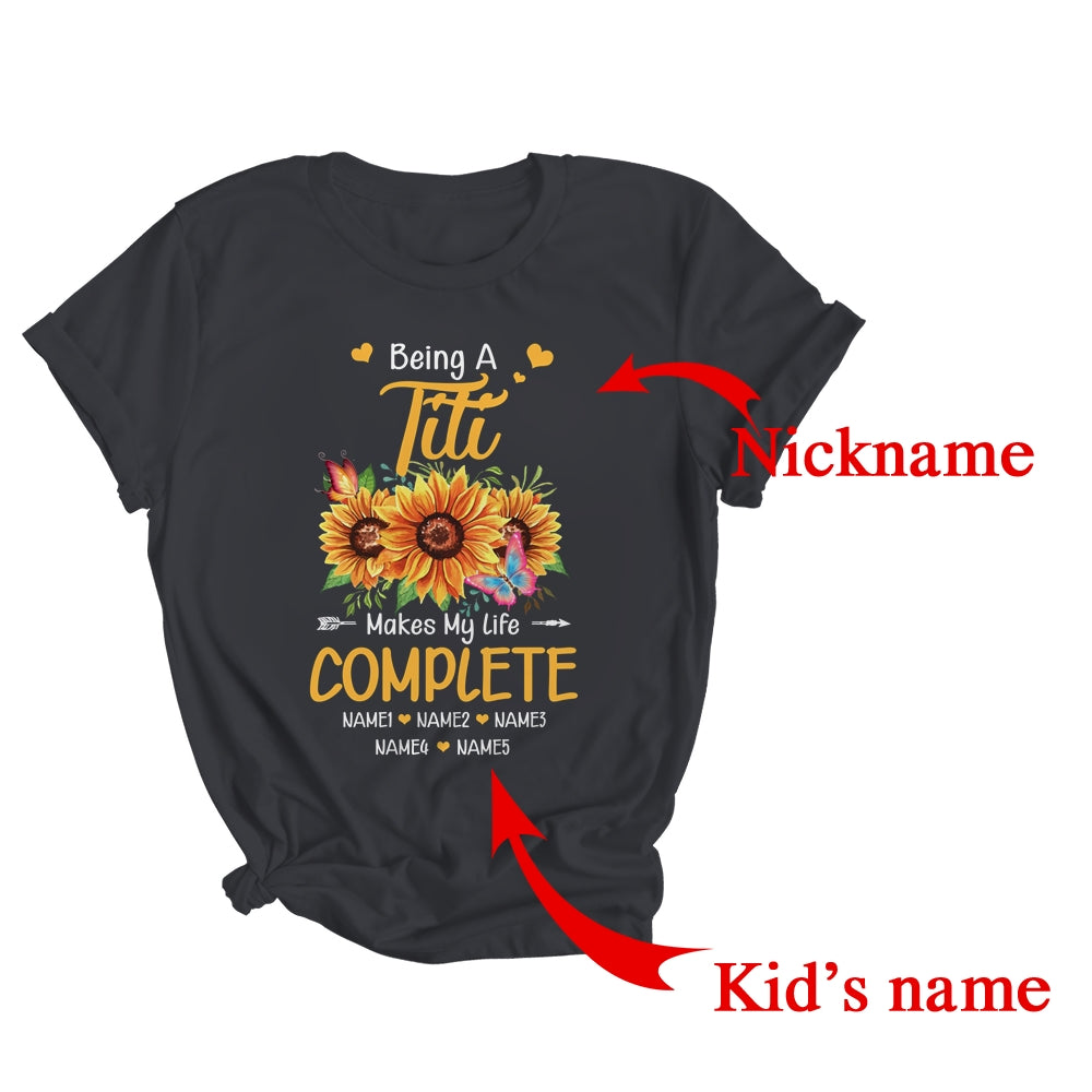 Personalized Being A Titi Makes My Life Complete Custom With Grandkids ...