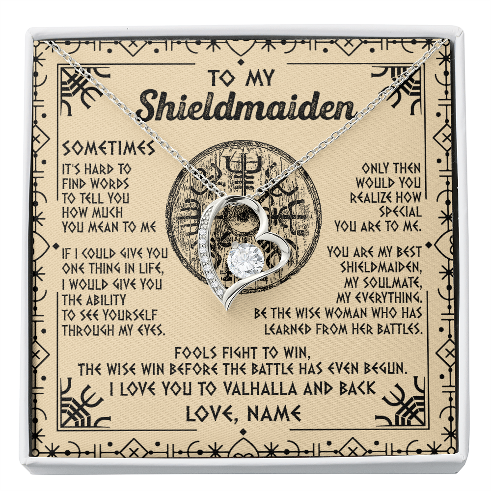 Personalized To My Shieldmaiden Necklace Viking Vintage I Love You to ...