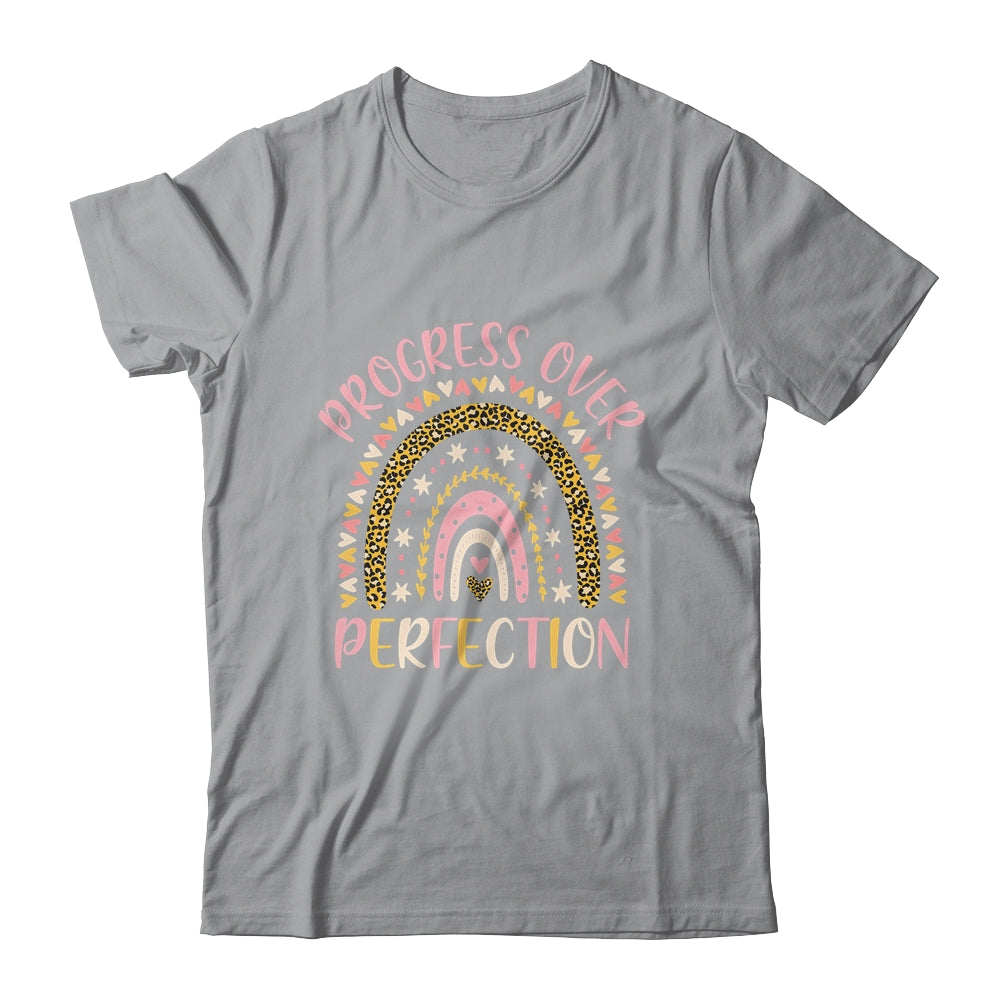Progress Over Perfection Motivational Back To School Teacher Rainbow ...