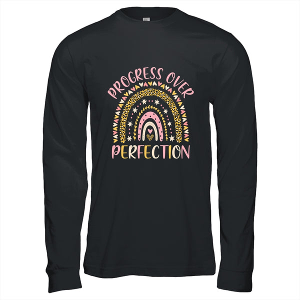 Progress Over Perfection Motivational Back To School Teacher Rainbow ...