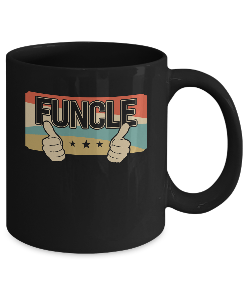 Vintage Retro Funcle Funny Uncle Only Cooler Mug 11oz - Teecentury.com